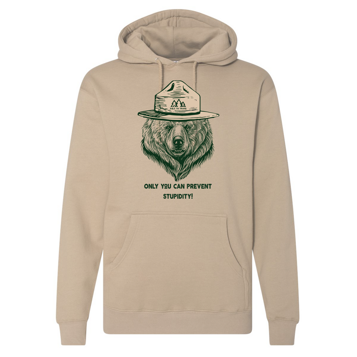 " Park Ranger Bear Hoodie" - Unique & Original Nature Graphic Apparel